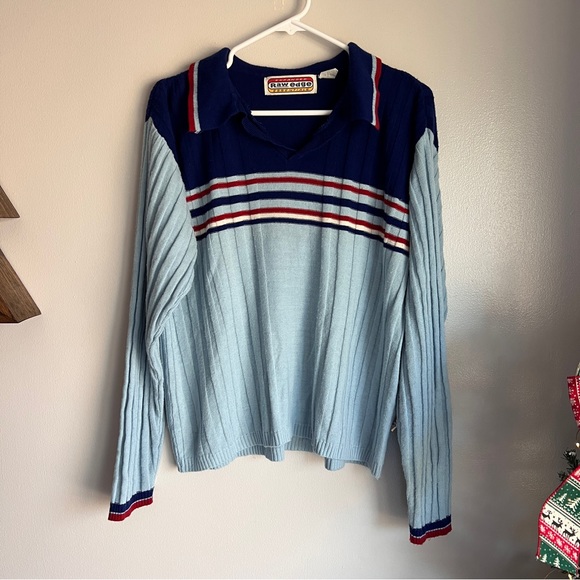 Sweaters | Vintage Striped Collared Sweater | Poshmark